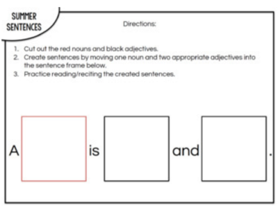 Sentence Frames (with freebie!) — Super Power Speech