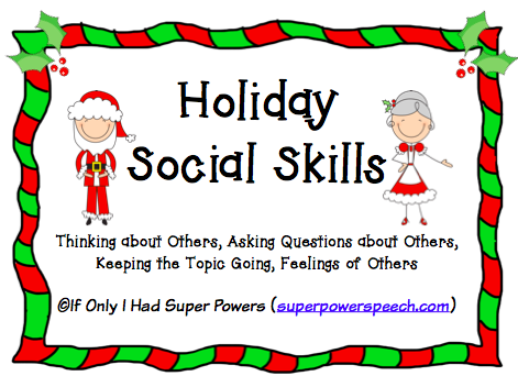 December Speech and Language Activities - Super Power Speech