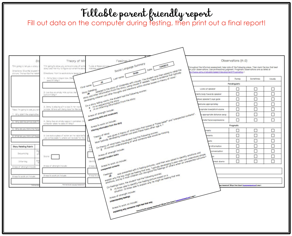 Social Language Informal Assessment - Super Power Speech
