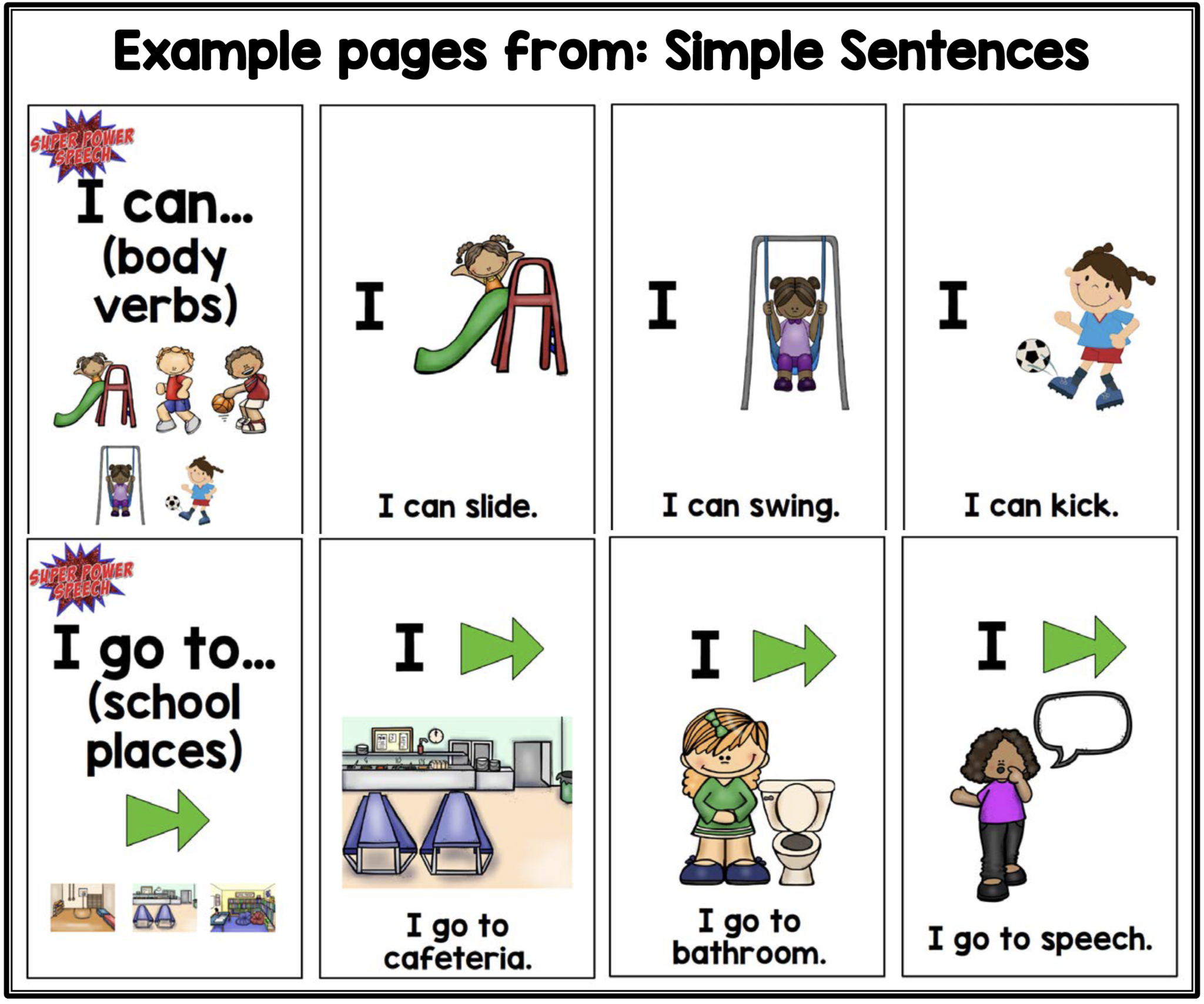 Simple Sentences (Books for Early Language Learners) - Super Power Speech