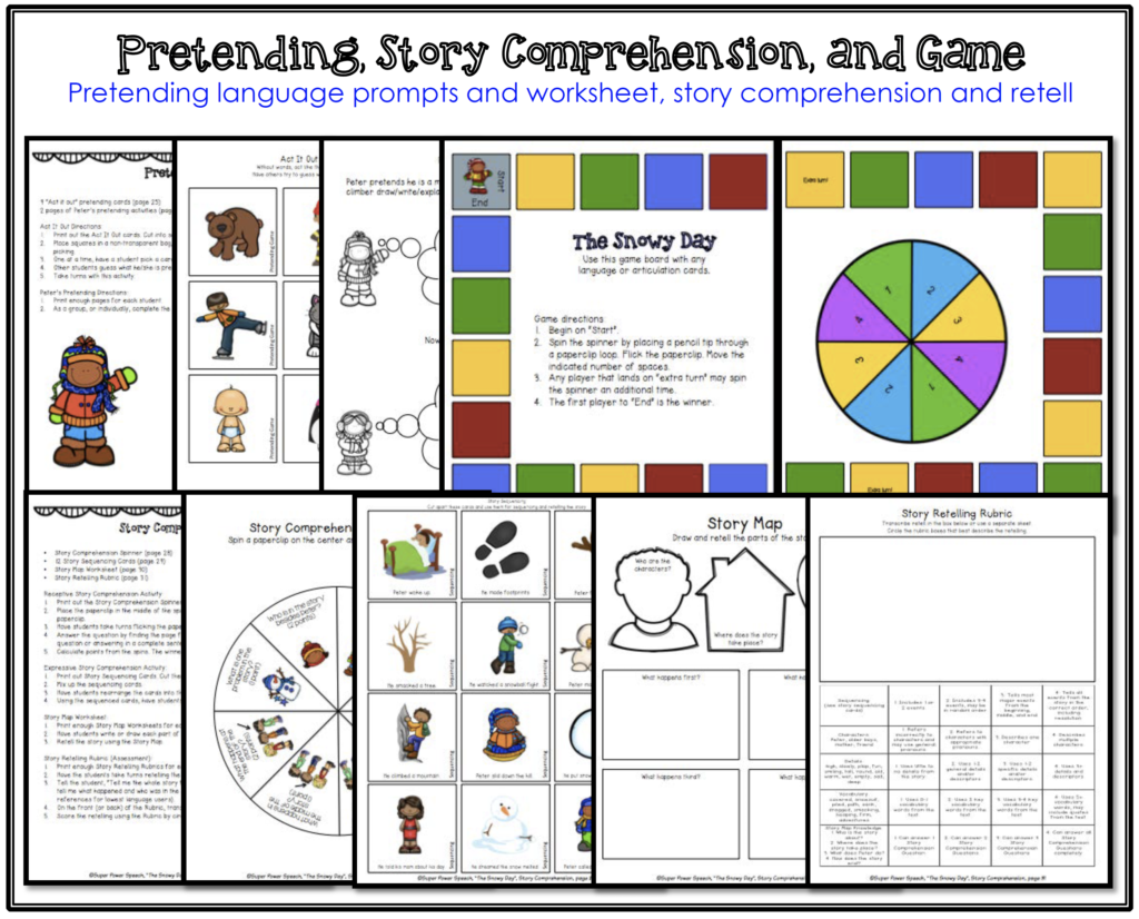 The Snowy Day (Speech Therapy Book Companion) - Super Power Speech