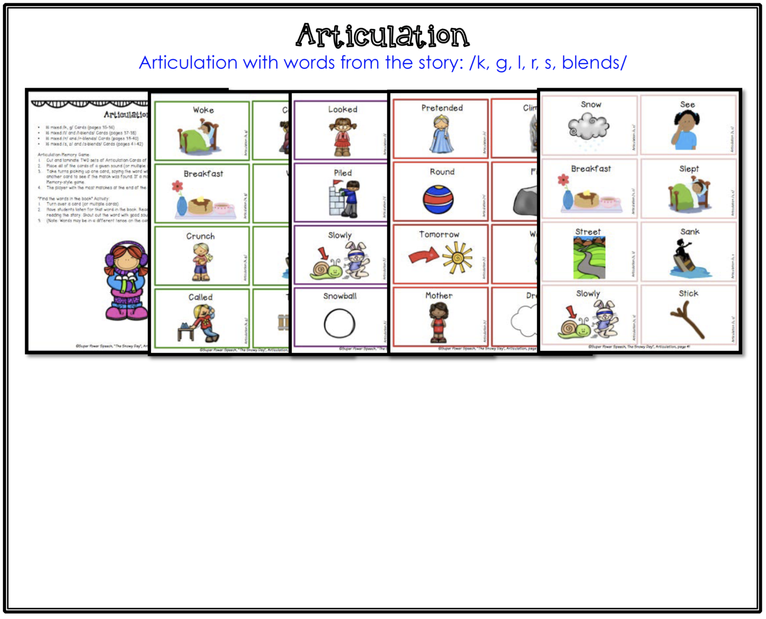 The Snowy Day (Speech Therapy Book Companion) - Super Power Speech