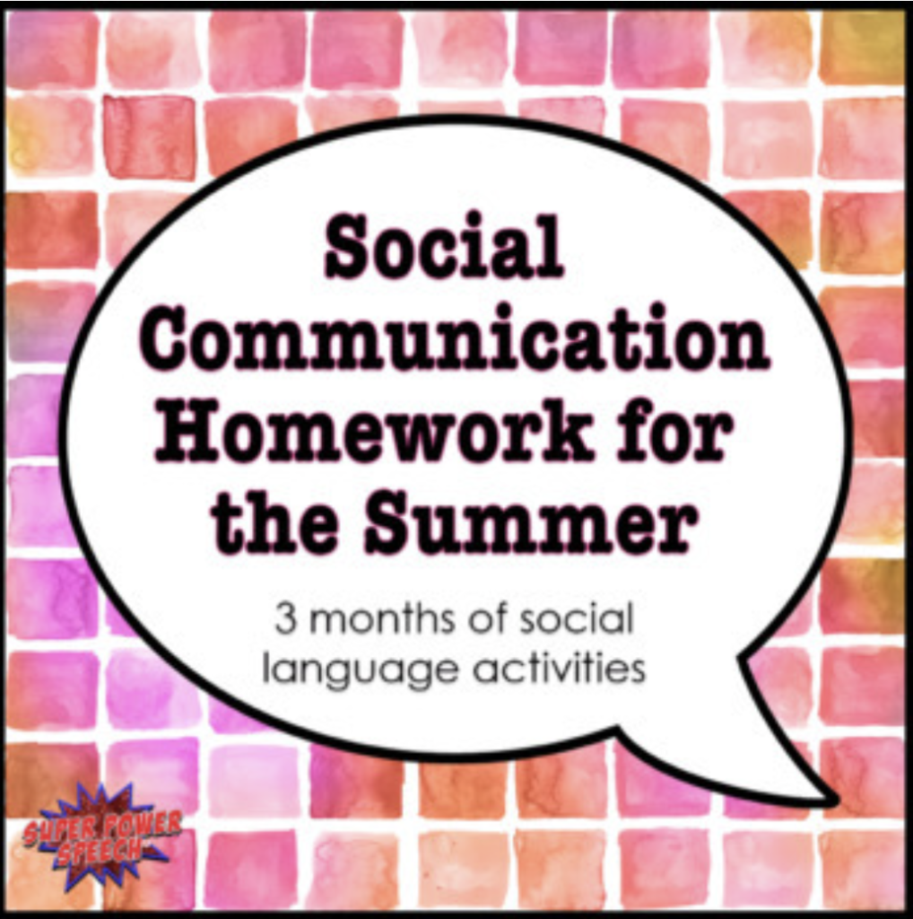 Social Communication Homework for the Summer - Super Power Speech