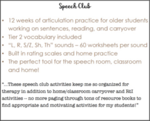 Speech Club Fall (Articulation for Older Students) - Super Power Speech