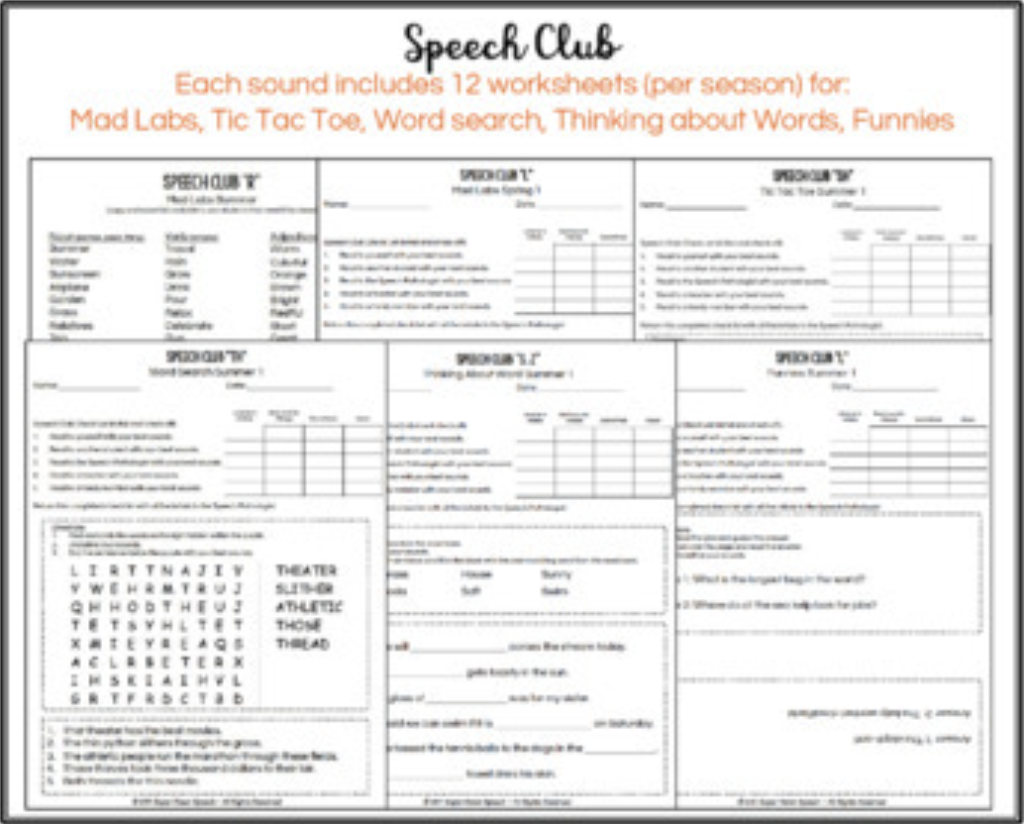 Speech Club Summer (Articulation for Older Students) - Super Power Speech