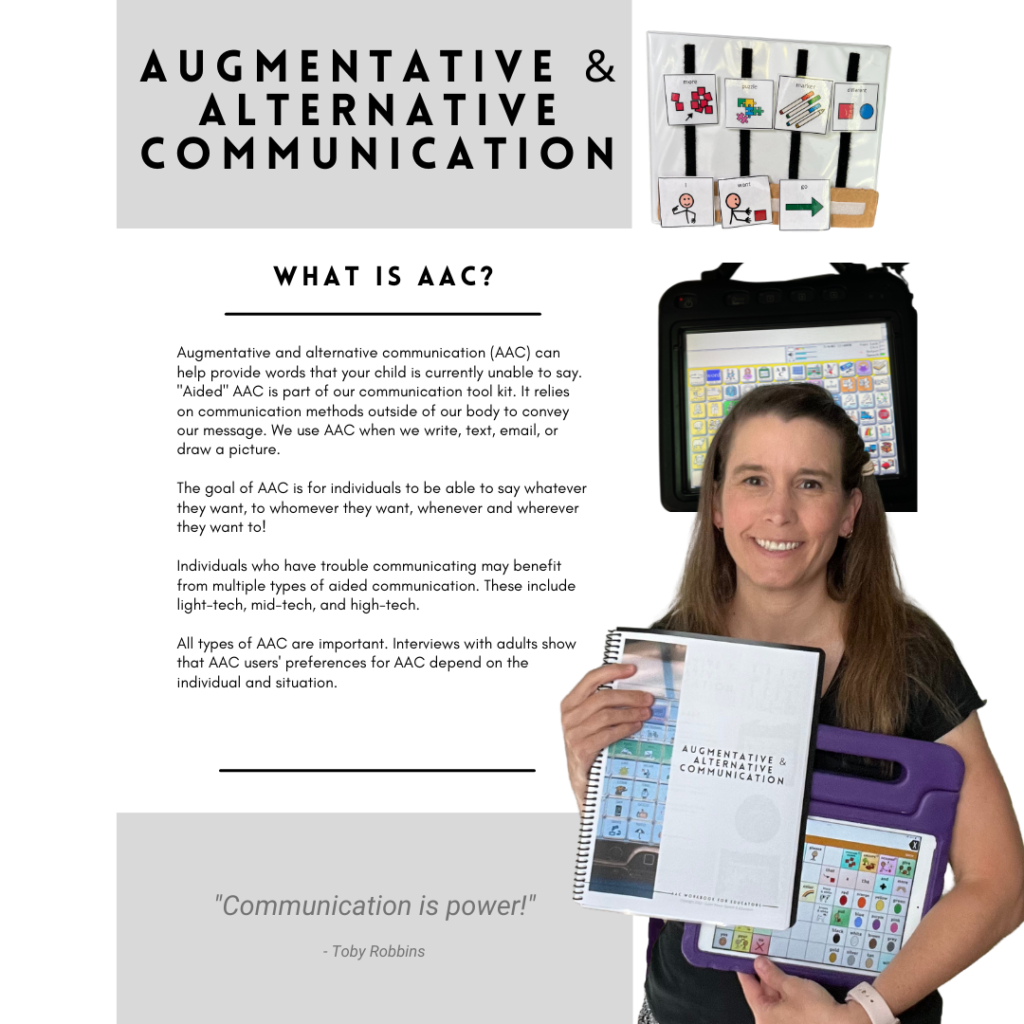 AAC Workbook & Trainings for Educators - Super Power Speech